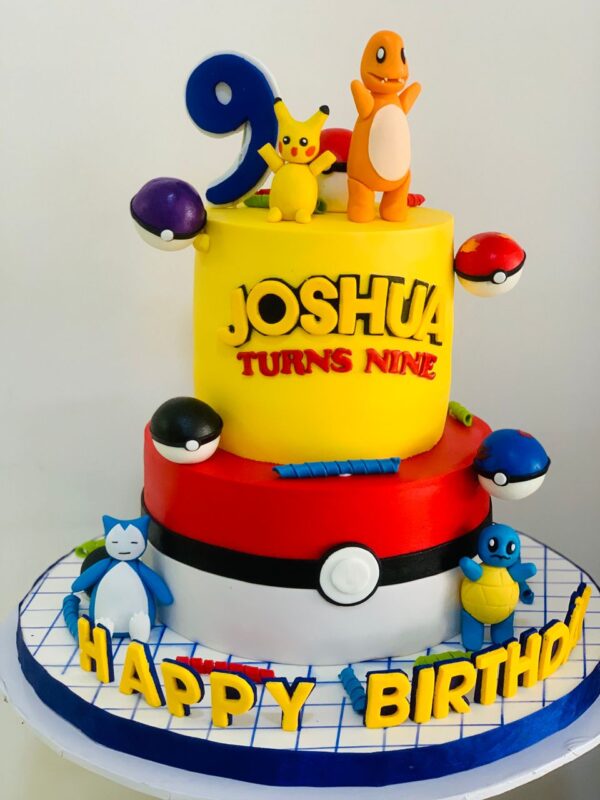Two-Tier Pokémon Birthday Cake – Diva Cakes